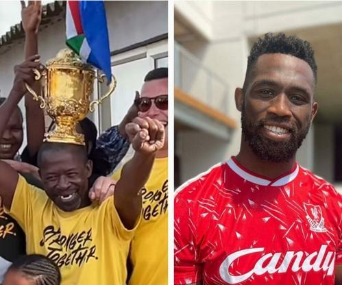 WATCH: Siya Kolisi's father poses with RWC trophy in hometown | Bona ...