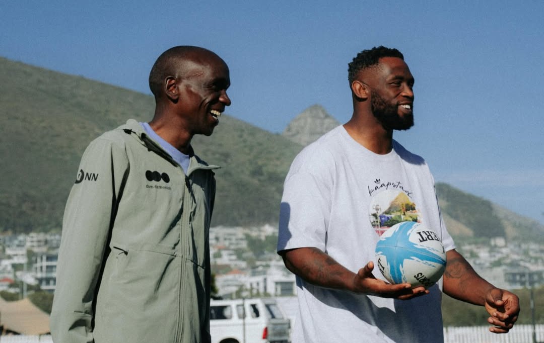 Siya Kolisi leaves marathon legend Eliud Kipchoge inspired